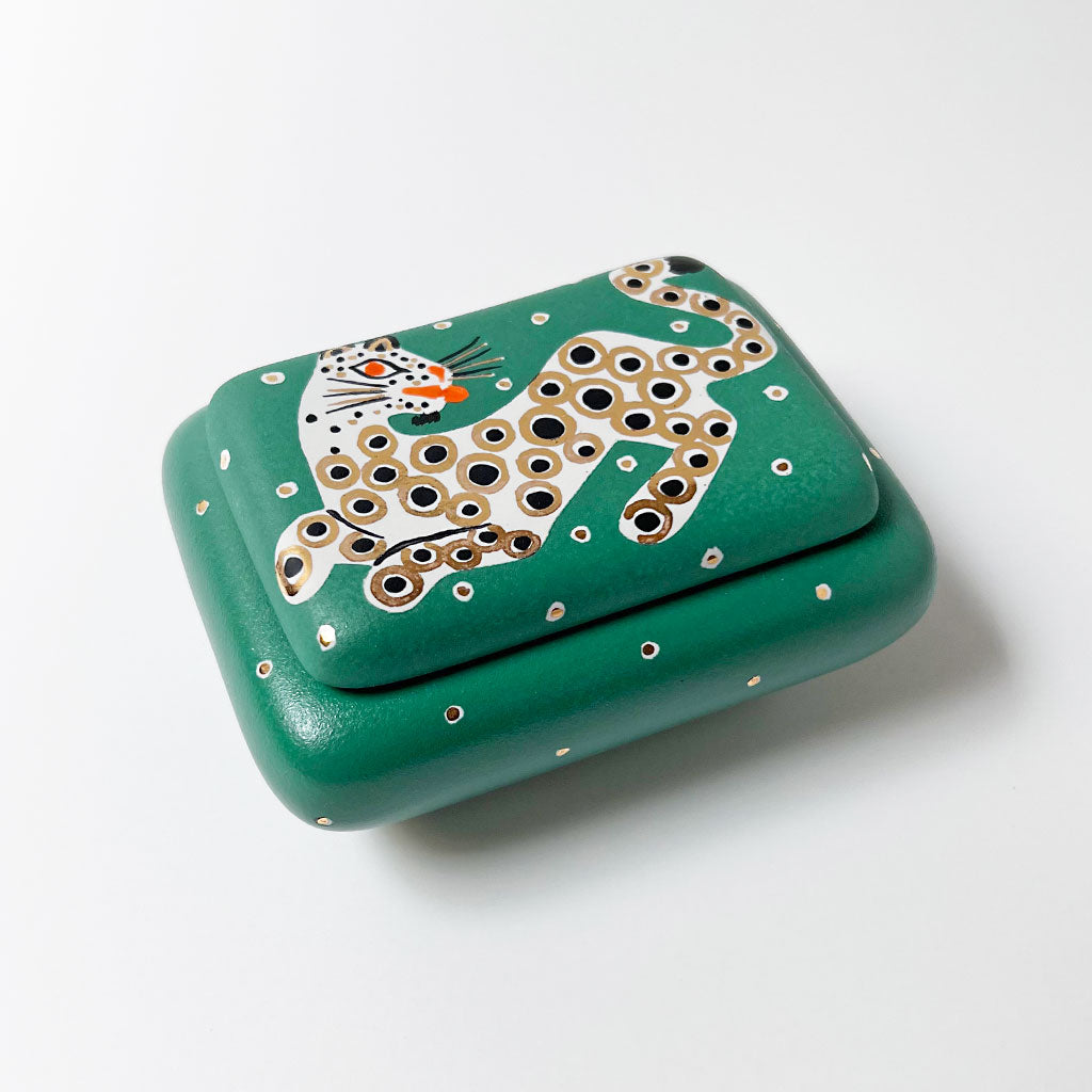 Waylande Gregory Leopard Box Green – PATCH NYC
