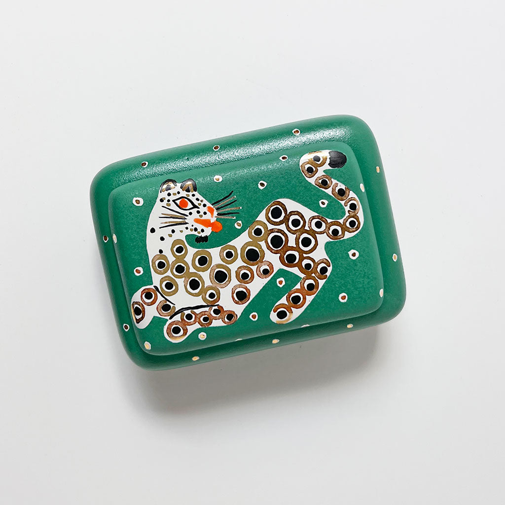 Waylande Gregory Leopard Box Green – PATCH NYC