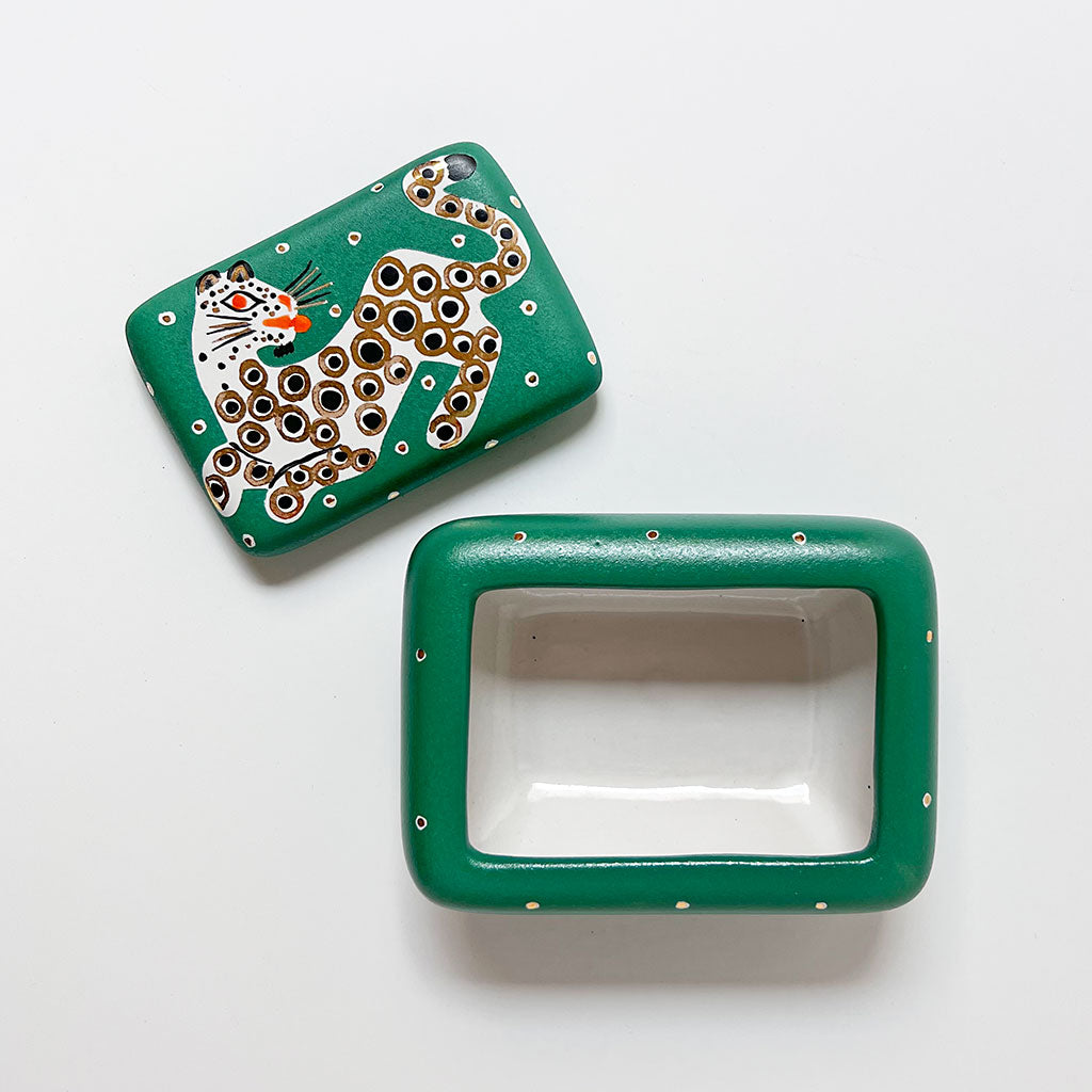 Waylande Gregory Leopard Box Green – PATCH NYC