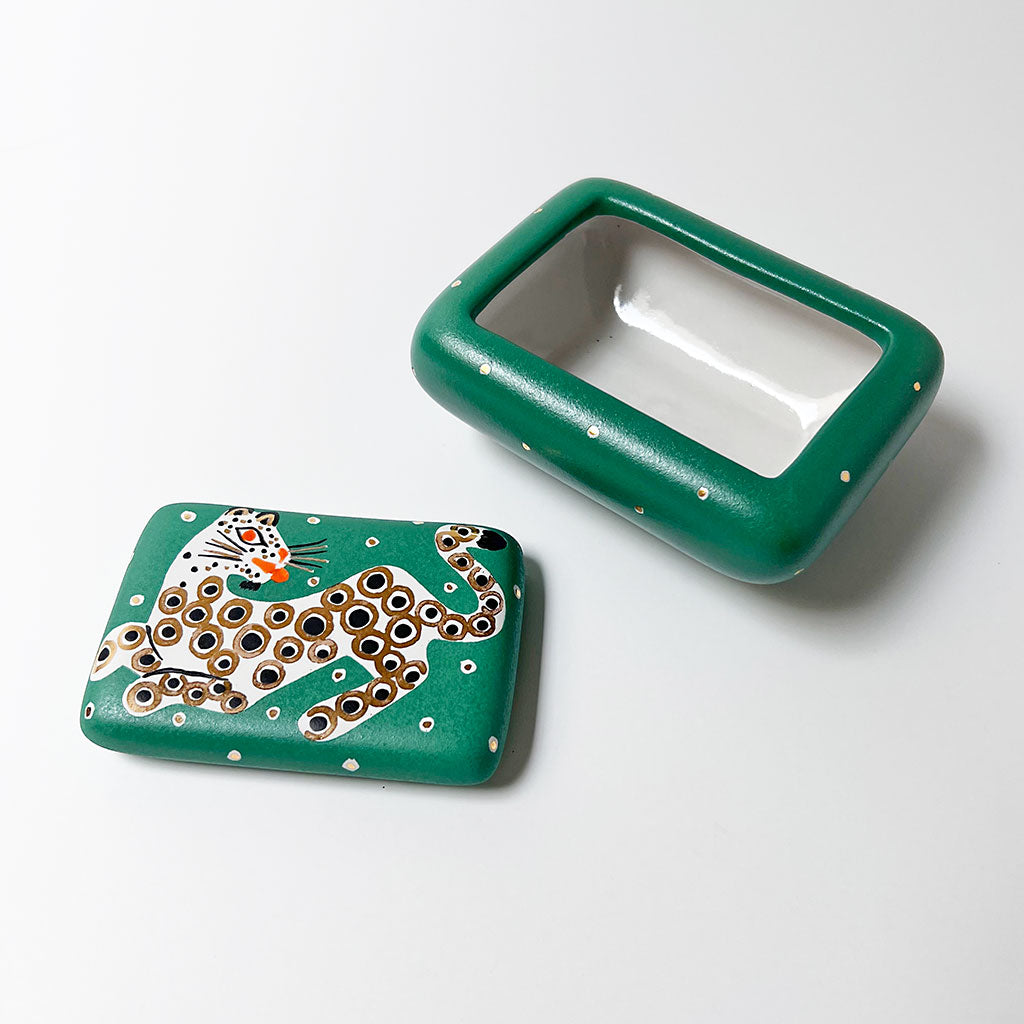 Waylande Gregory Leopard Box Green – PATCH NYC
